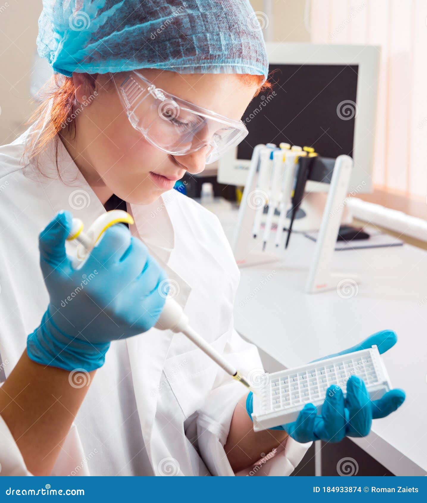 Medic Staff at Work in the Laboratory. Background. Stock Photo - Image ...