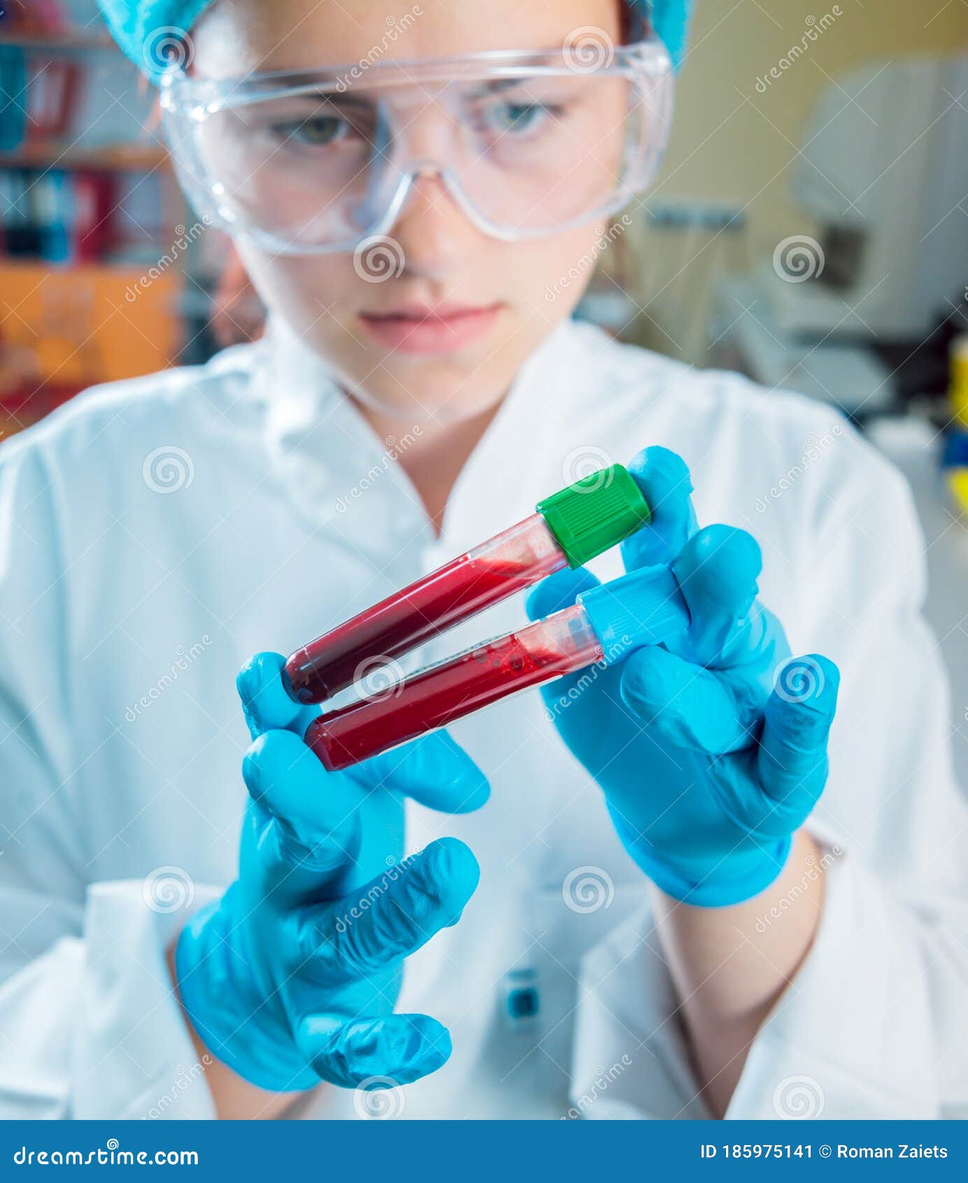 Medic Staff at Work in the Laboratory. Background. Stock Image - Image ...