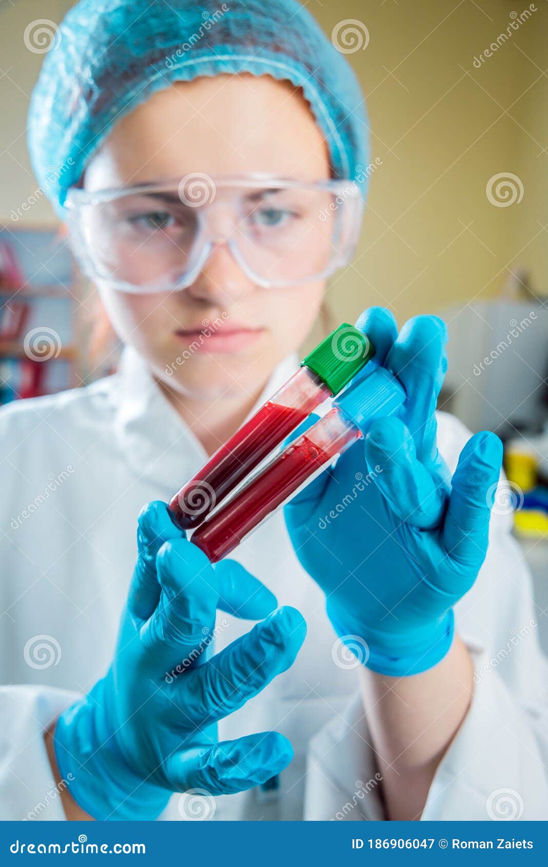 Medic Staff at Work in the Laboratory. Background. Stock Image - Image ...