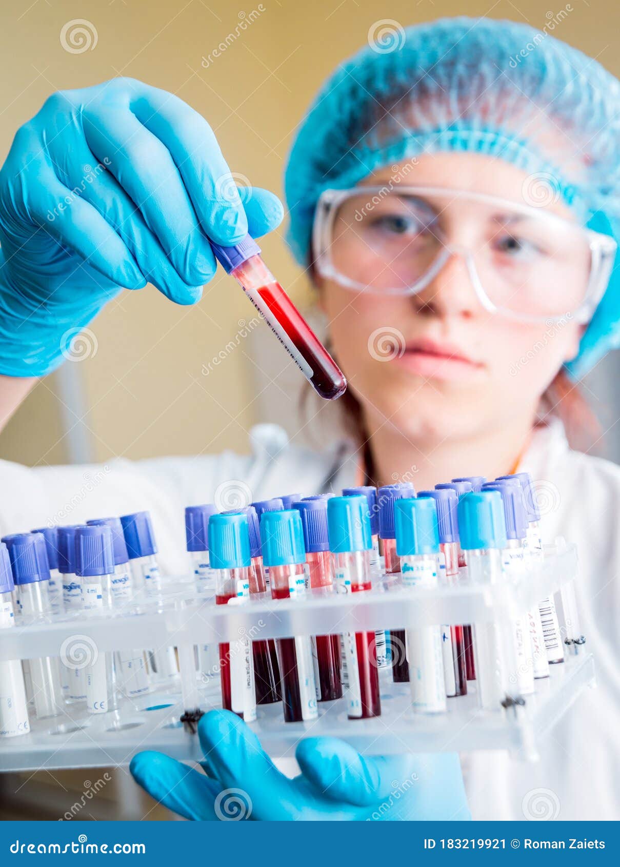 Medic Staff at Work in the Laboratory. Background. Stock Image - Image ...