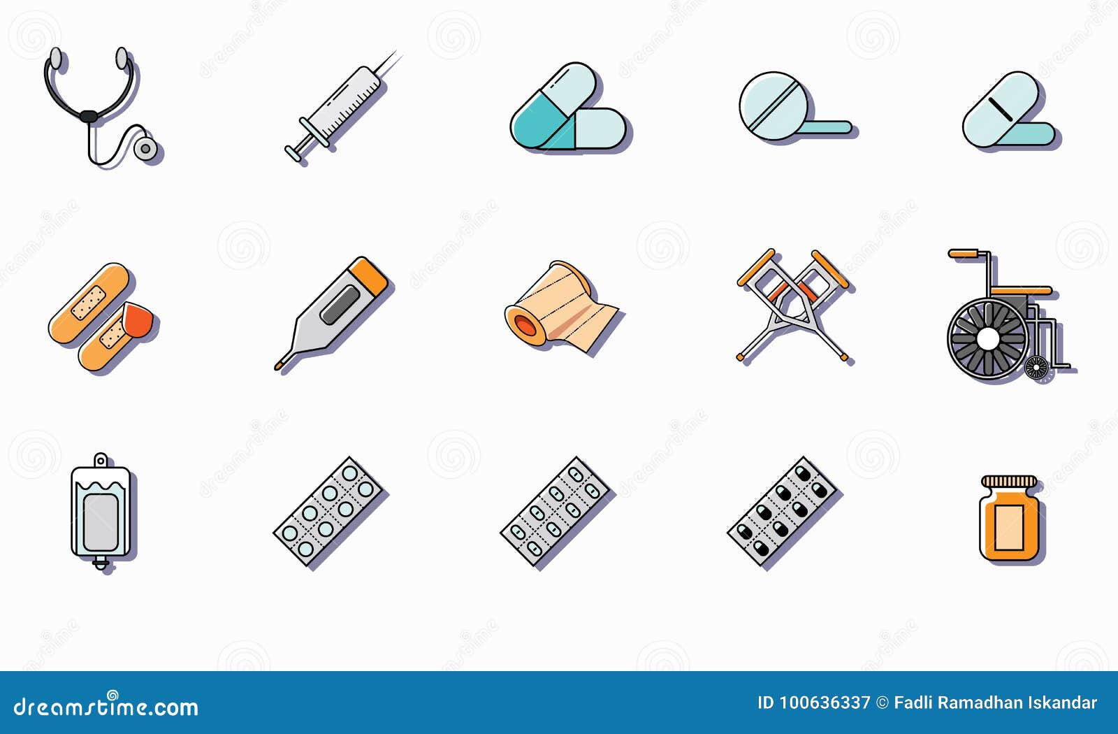 Medic Vector Set stock vector. Illustration of band - 100636337