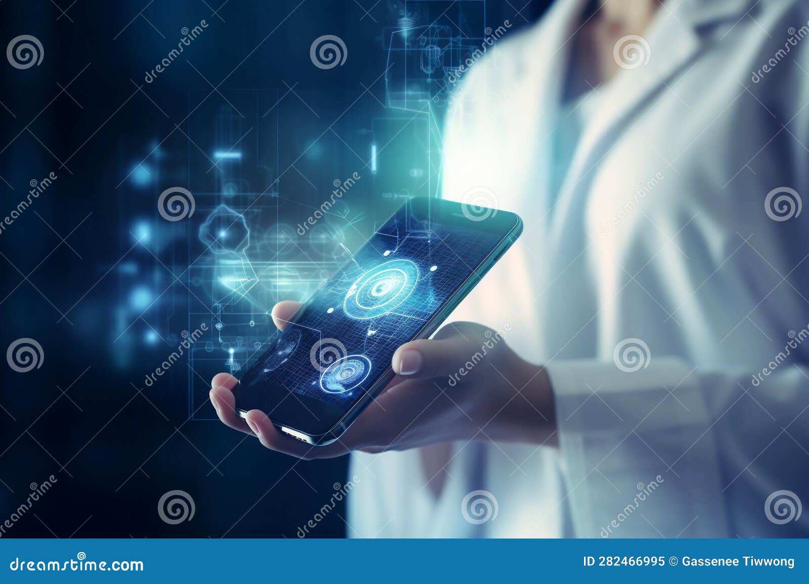 Medical Abstract Background Medical Digital Symbol Graphic. Generative ...