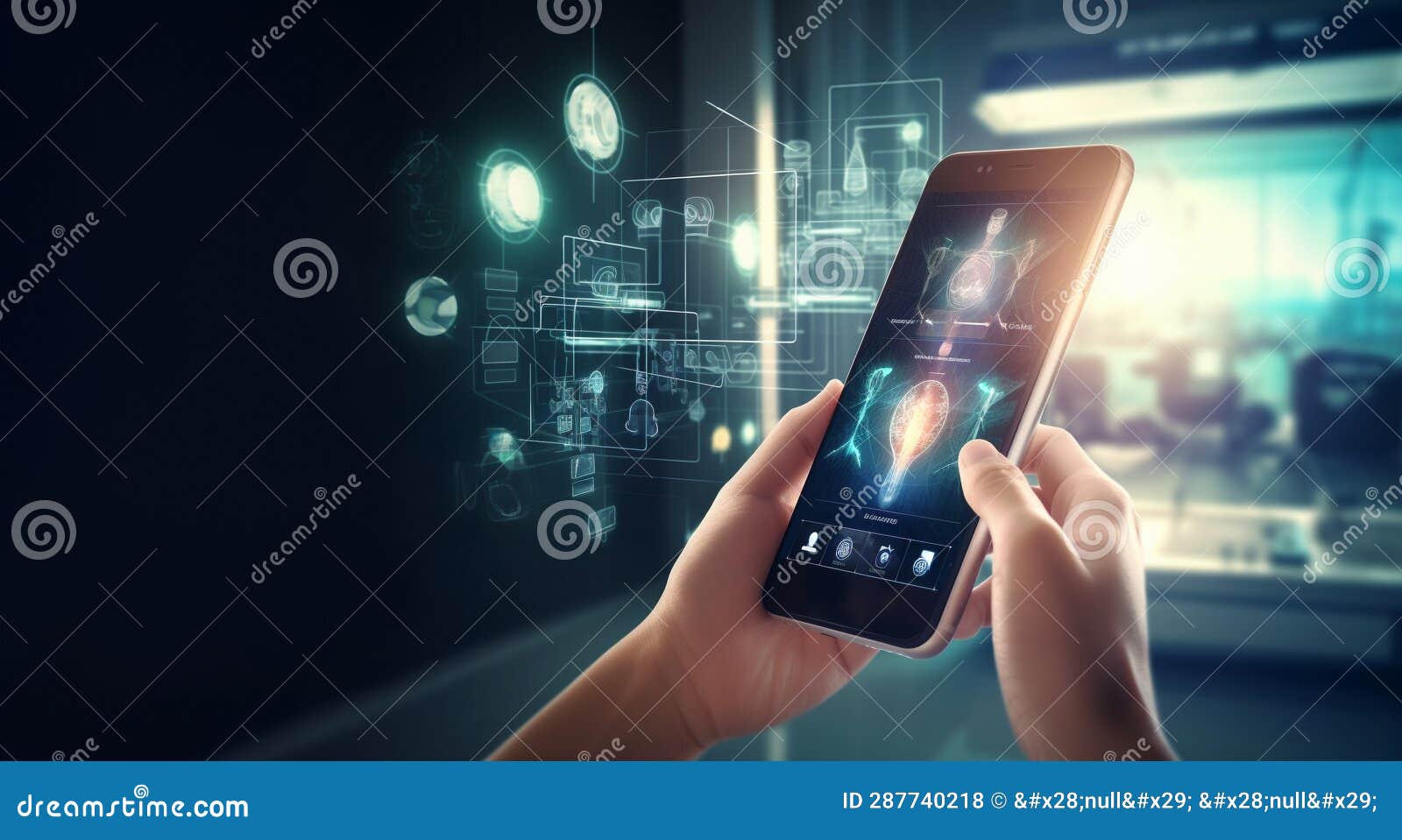 Medical Abstract Background Medical Digital Symbol Graphic. Generative ...