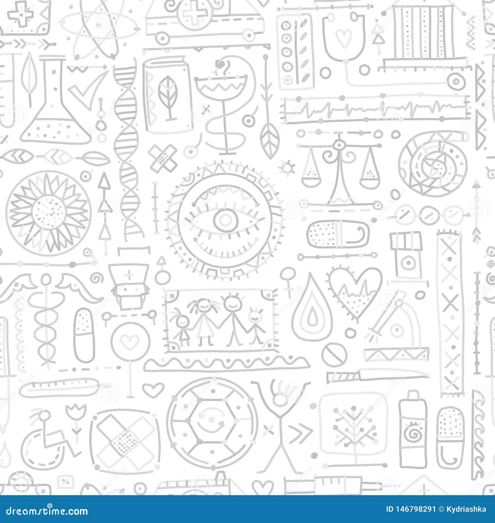 Medical Abstract Background, Seamless Pattern for Your Design Stock ...