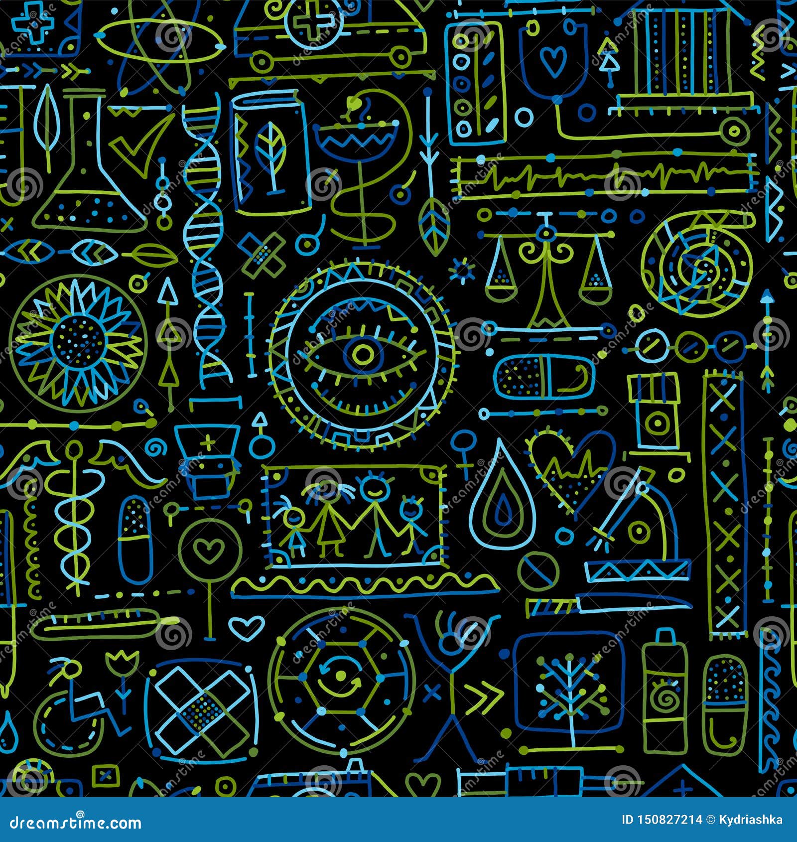 Medical Abstract Background, Seamless Pattern for Your Design Stock ...