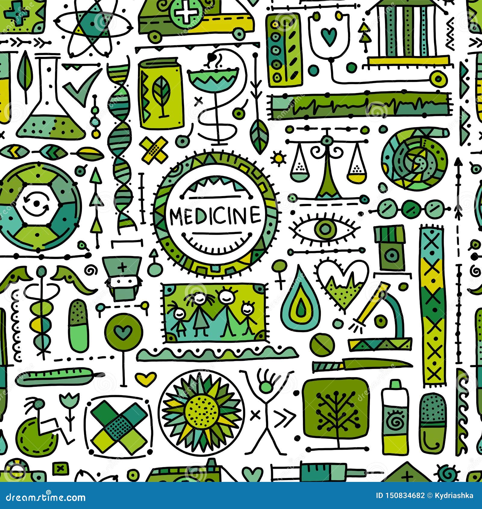 Medical Abstract Background, Seamless Pattern for Your Design Stock ...