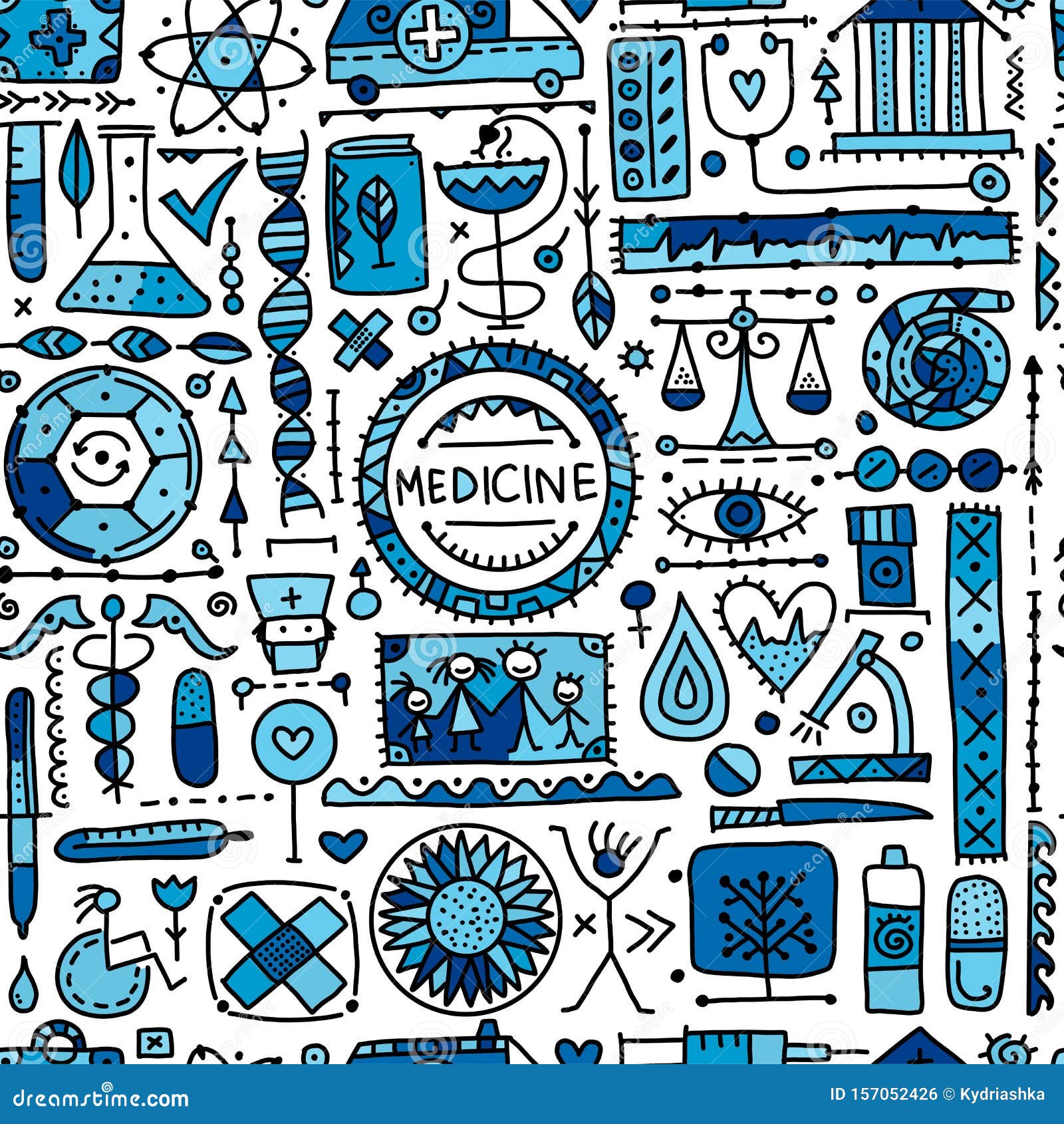 Medical Abstract Background, Seamless Pattern for Your Design Stock ...