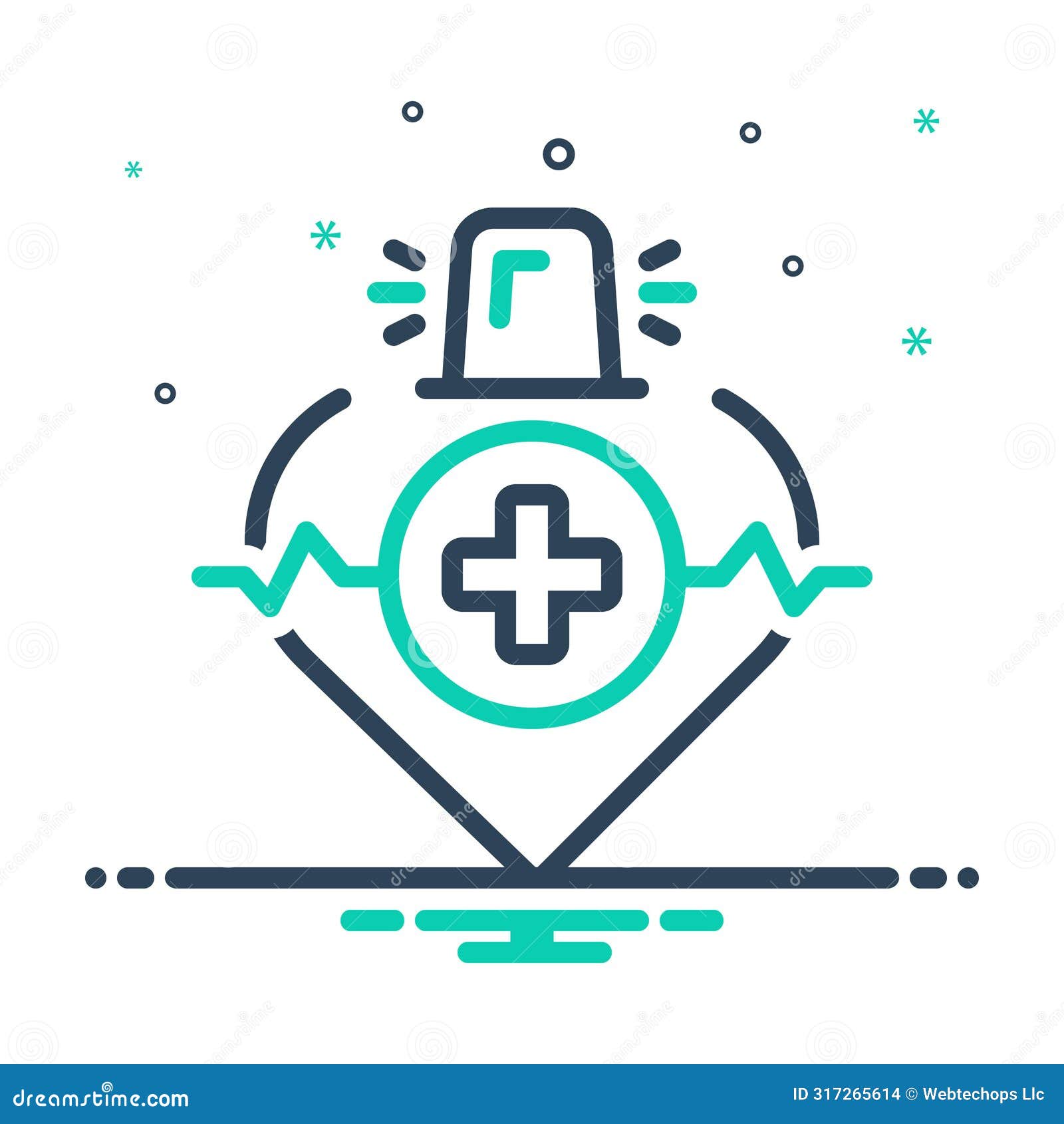 Mix Icon for Medical Alert, Medical and Heart Stock Vector ...