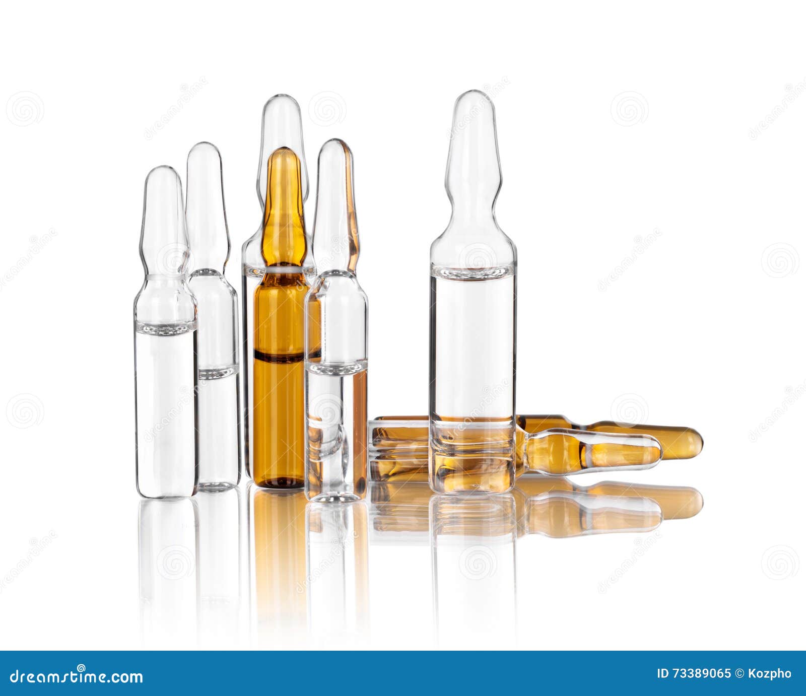 Medical Ampoules for Injection on White Background Stock Image - Image ...