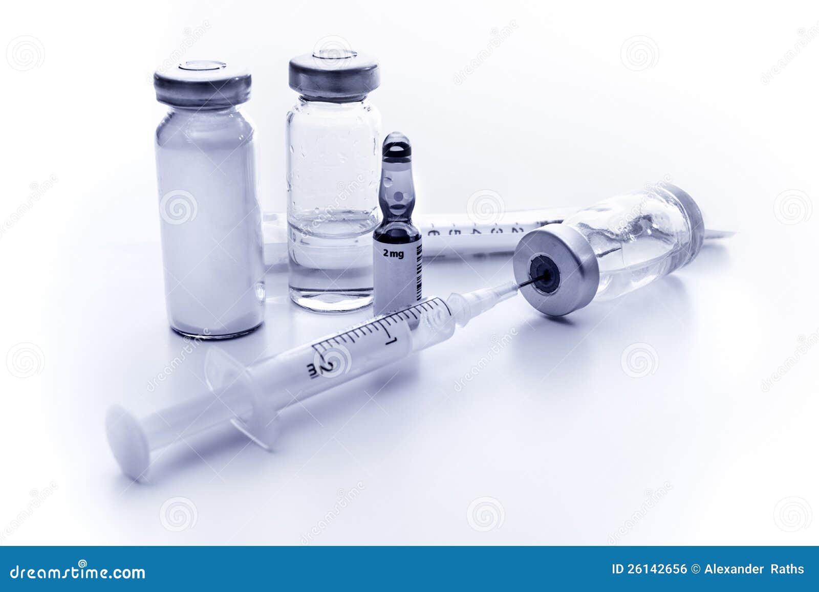 Medical Ampoules and Syringe Stock Photo - Image of medicament ...