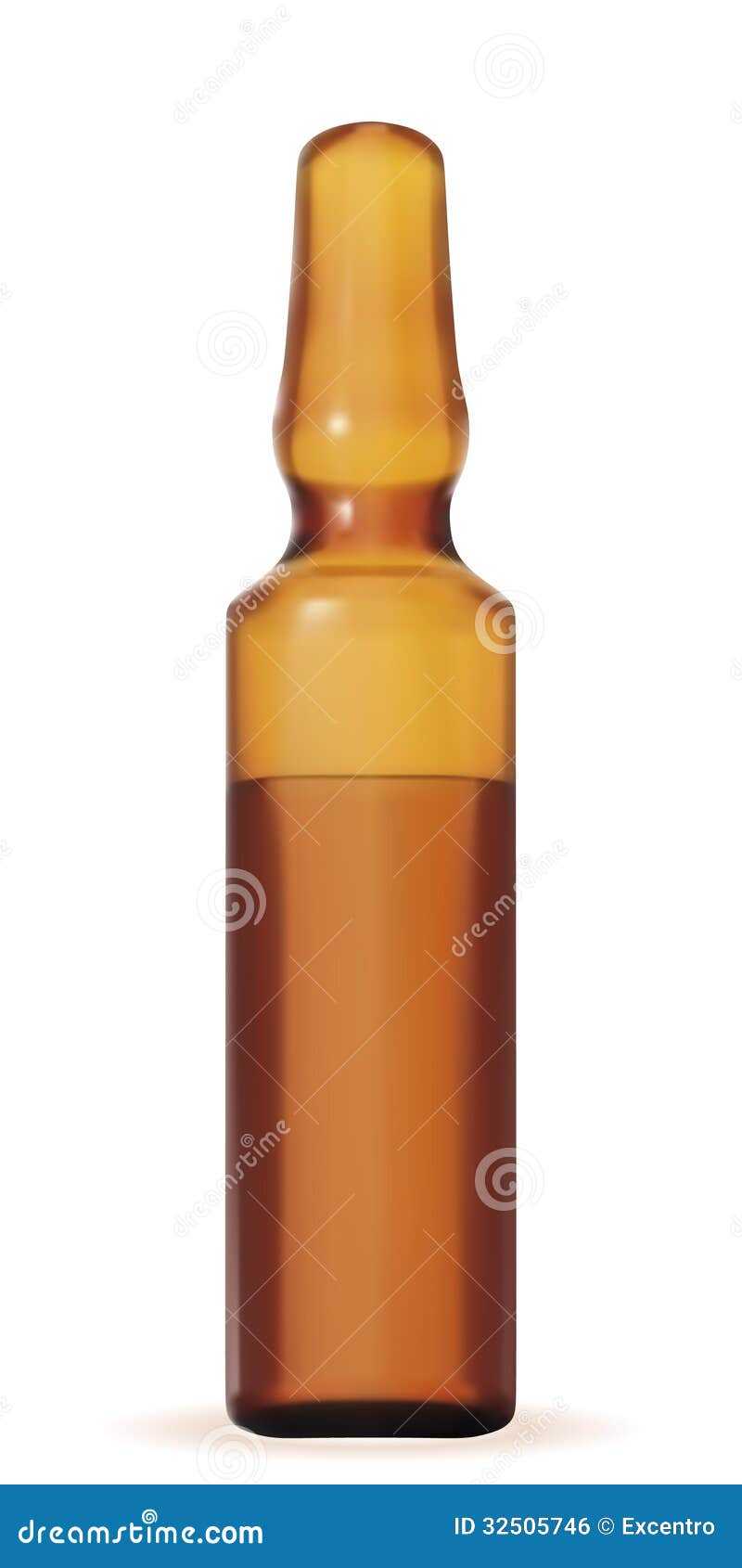 Medical ampule stock vector. Illustration of clear, brown - 32505746