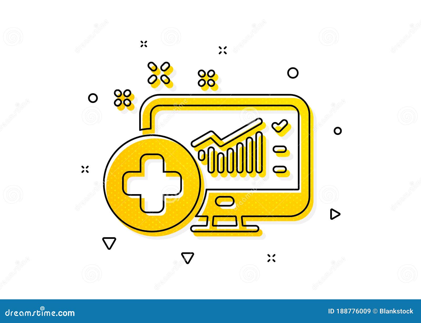 Medical Analytics Icon. Hospital Statistics Sign. Vector Stock Vector ...