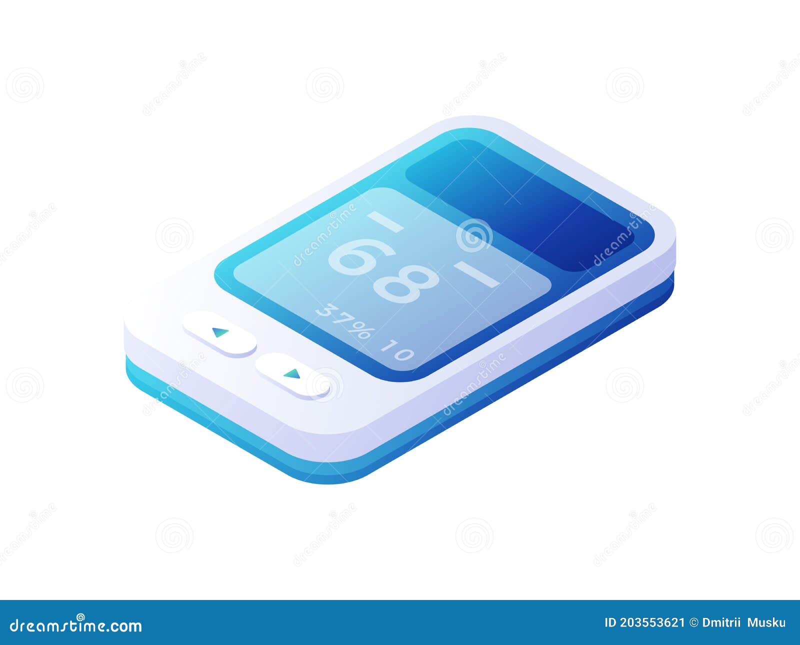 Biochemical Electronic Analyzer Isometric Vector. Modern White Device ...