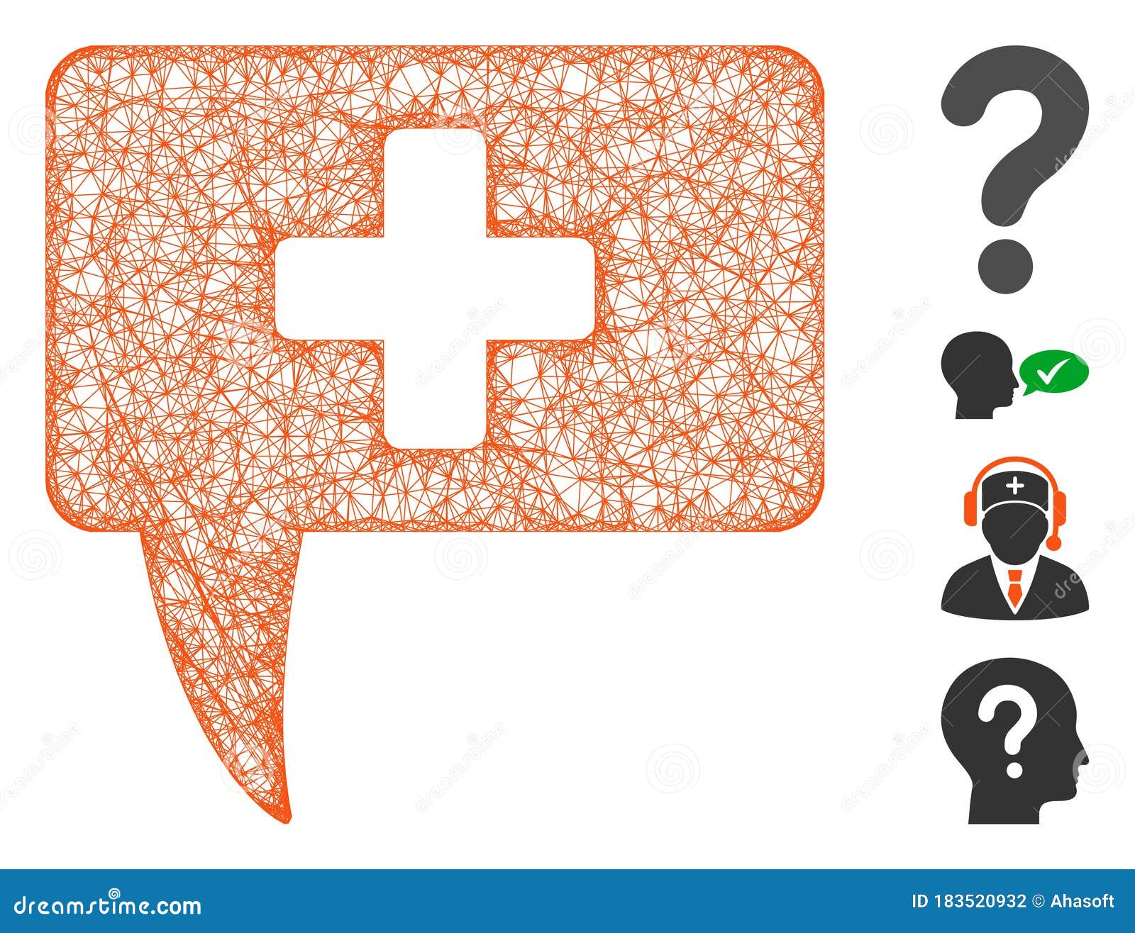 Medical Answer Web Vector Mesh Illustration Stock Photo - Image of ...