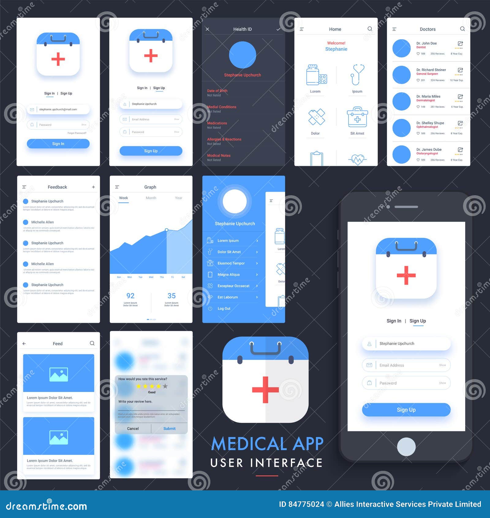 Medical App UI, UX And GUI Kit. Royalty-Free Stock Image ... Medical App UI, UX And GUI Kit. Royalty-Free Stock Image ...