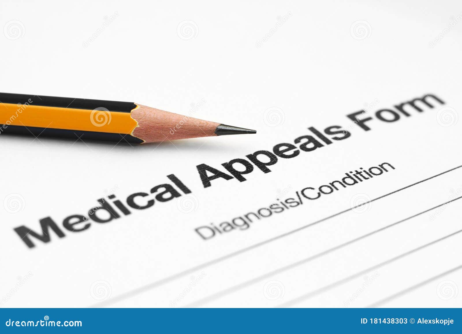Medical appeals form stock image. Image of therapy, clinic - 181438303