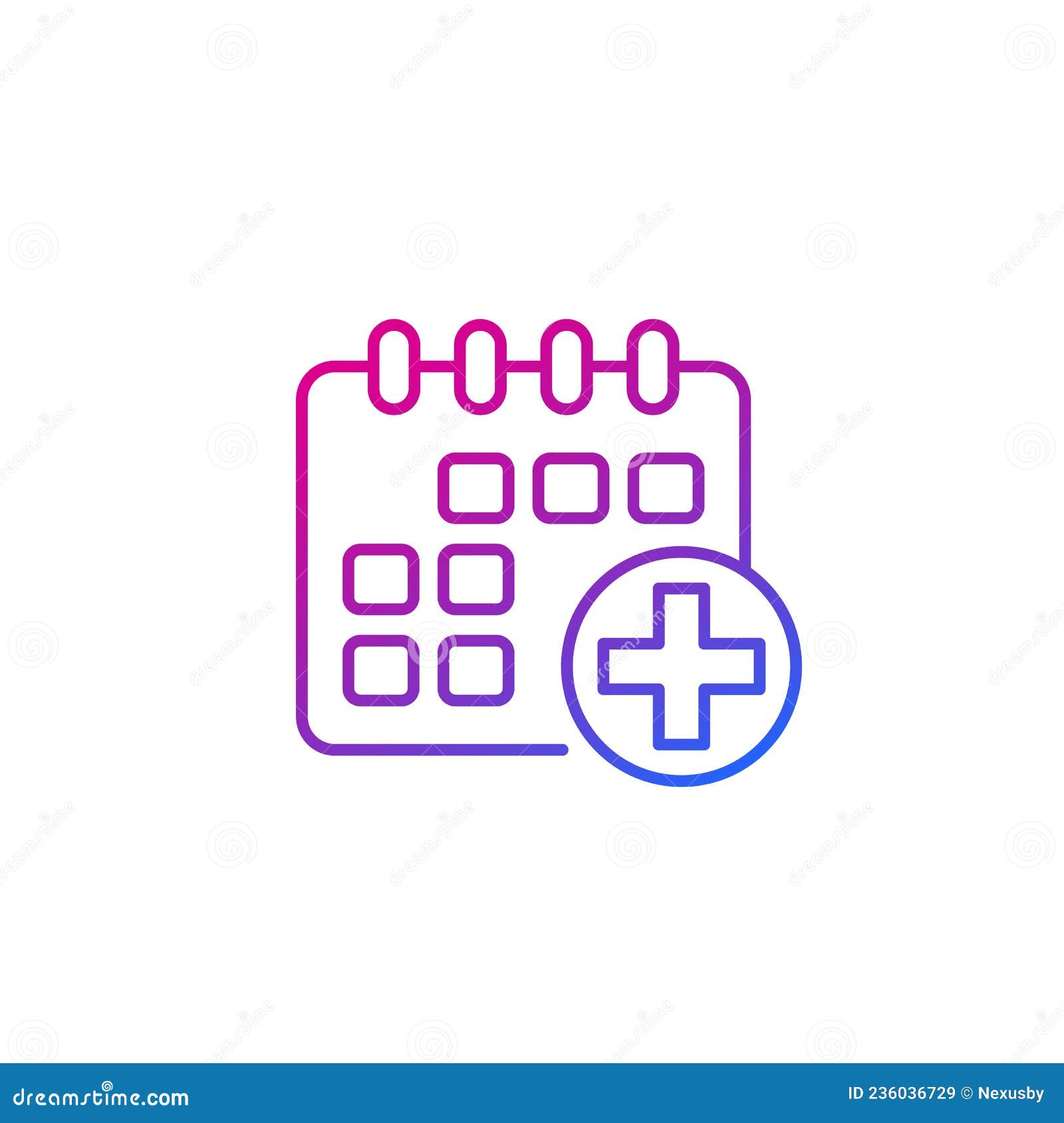 Medical Appointment Line Icon on White Stock Vector - Illustration of ...