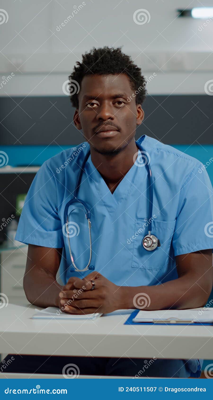 Medical Assistant Using Remote Video Call Communication Stock Image ...