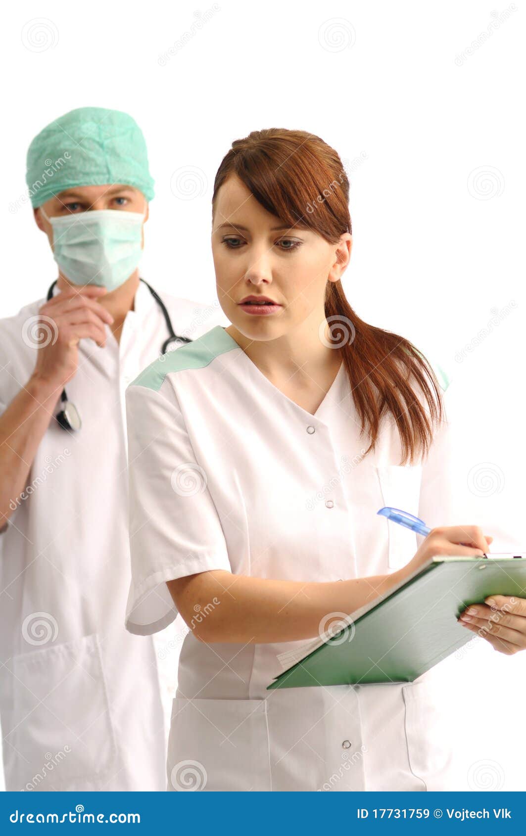 Medical assistants stock image. Image of heartbeat, green - 17731759