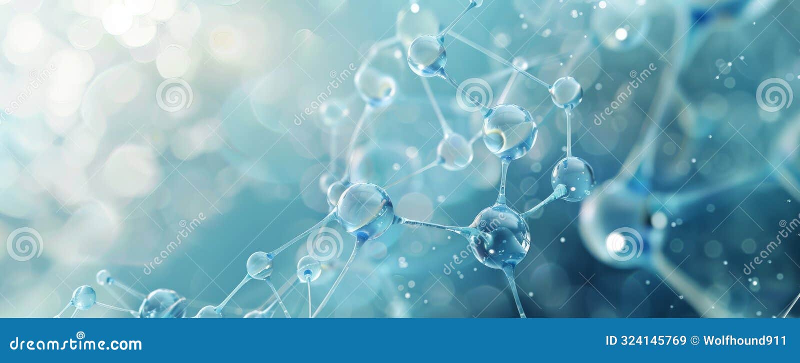 Medical Background with a Cool, Icy Blue Theme, Featuring Stylized ...