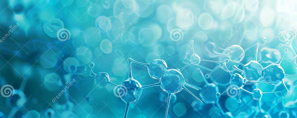 Medical Background with a Cool, Icy Blue Theme, Featuring Stylized ...