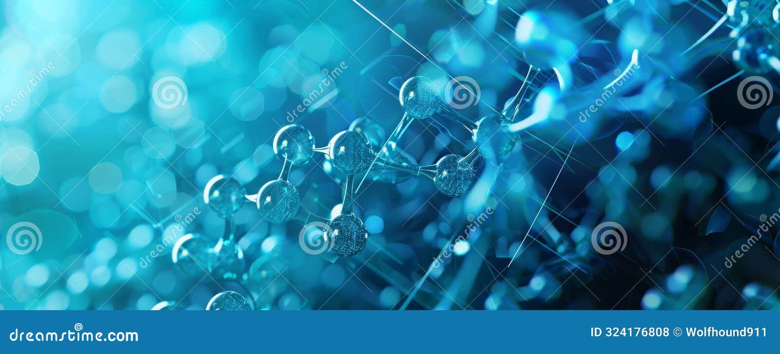 Medical Background with a Cool, Icy Blue Theme, Featuring Stylized ...