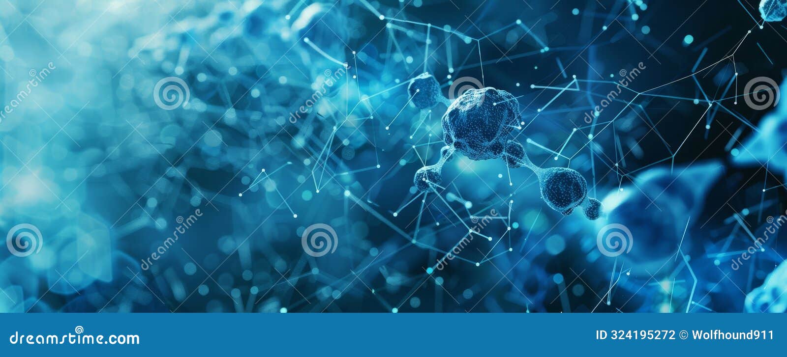 Medical Background with a Cool, Icy Blue Theme, Featuring Stylized ...