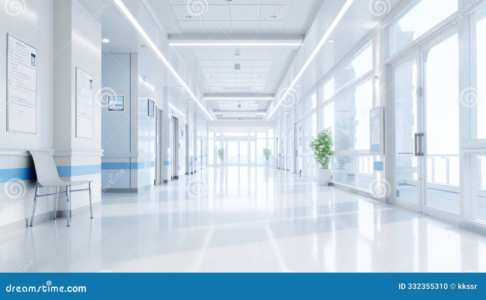 Medical Background, a Deserted Hospital Corridor Stretching into the ... Medical Background, a Deserted Hospital Corridor Stretching into the ...