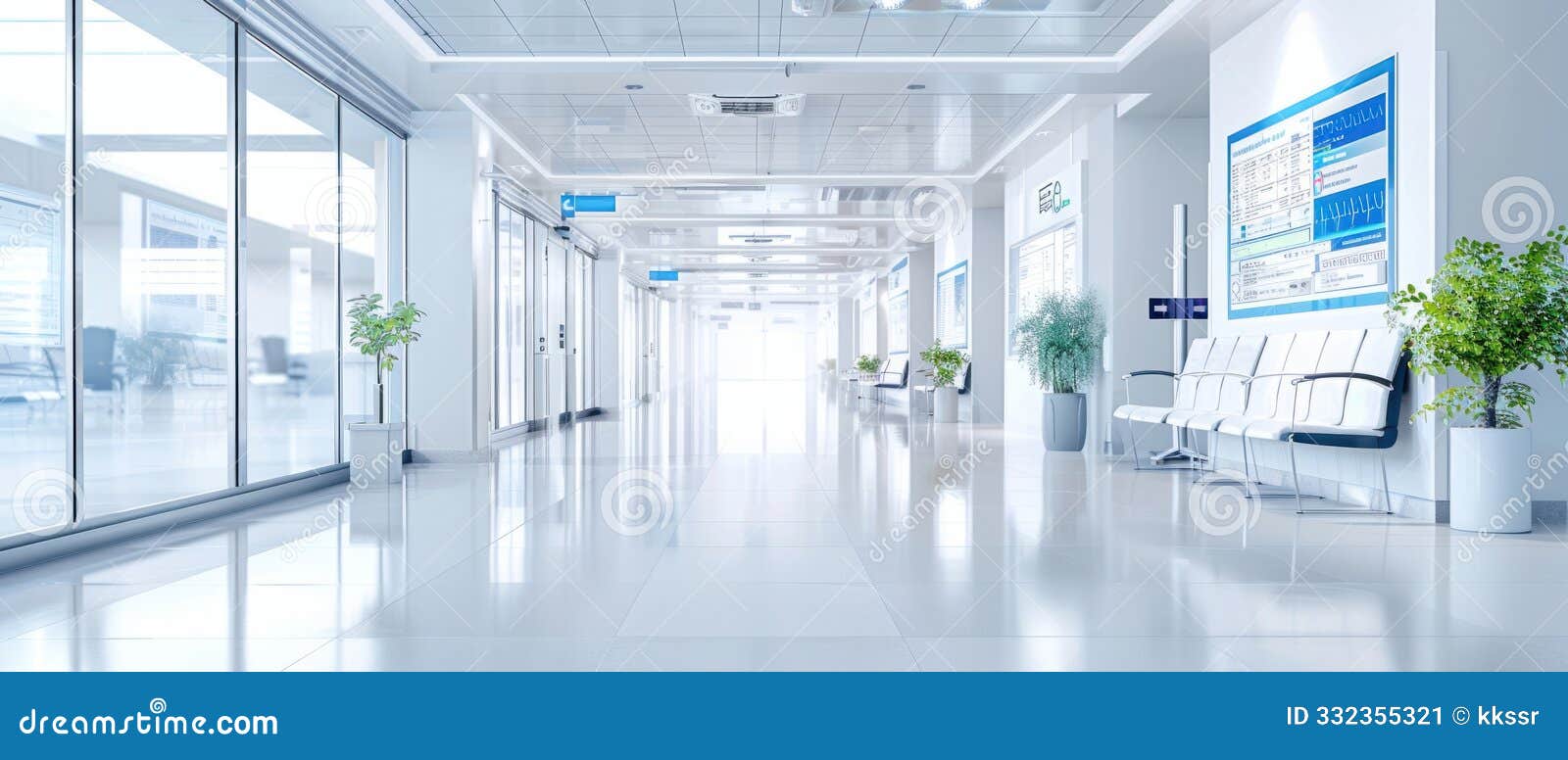 Medical Background, a Deserted Hospital Corridor Stretching into the ... Medical Background, a Deserted Hospital Corridor Stretching into the ...