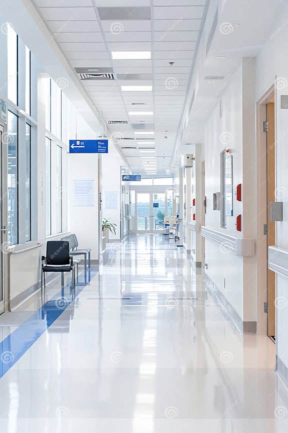 Medical Background, a Deserted Hospital Corridor Stretching into the ... Medical Background, a Deserted Hospital Corridor Stretching into the ...
