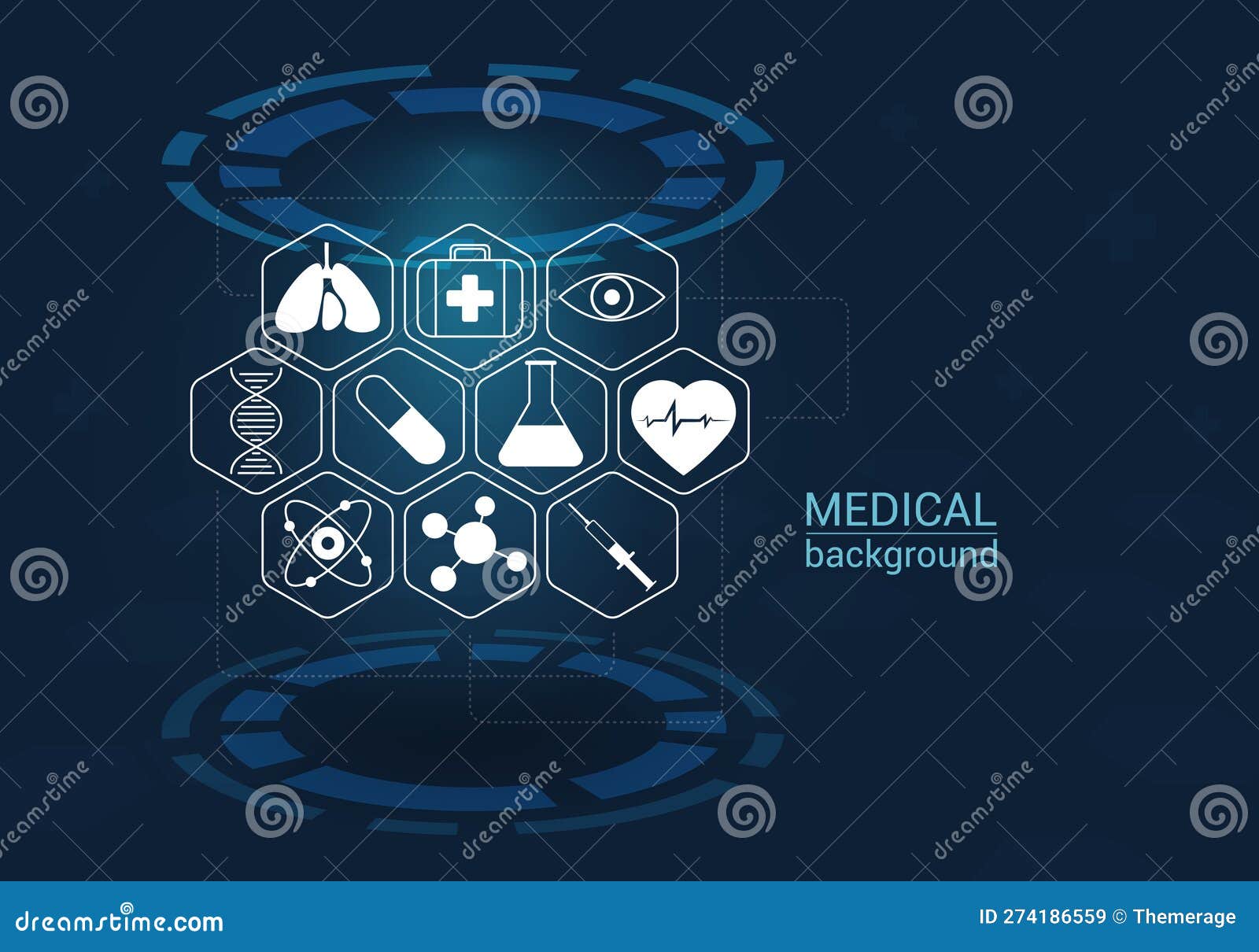 Medical Background with Digital Elements and Clinical Symbols Stock ...