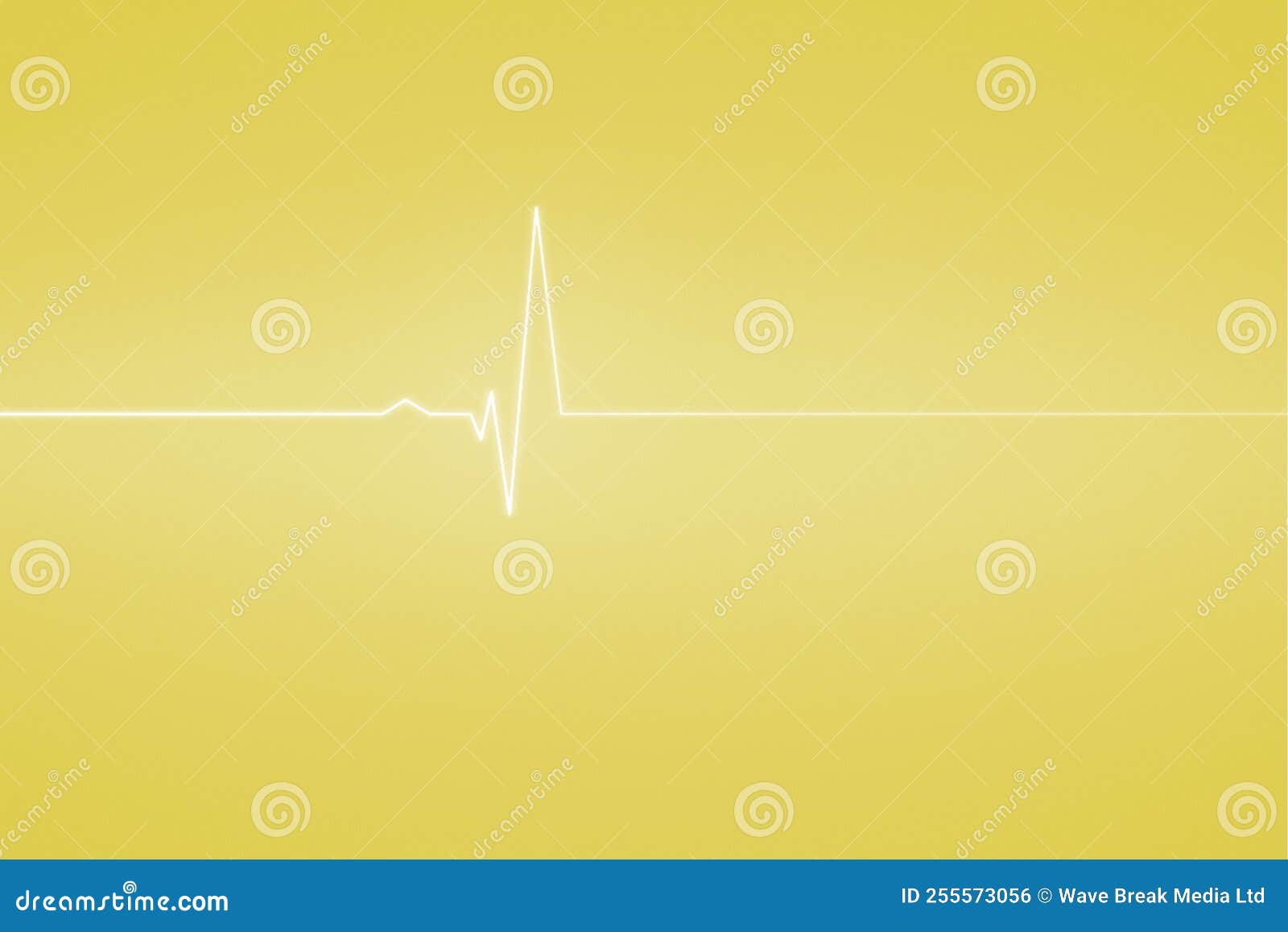 Medical Background with Ecg Line in Yellow Stock Illustration ...