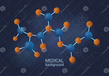 Medical Background with Elements of Molecules and Helix Stock Vector ...