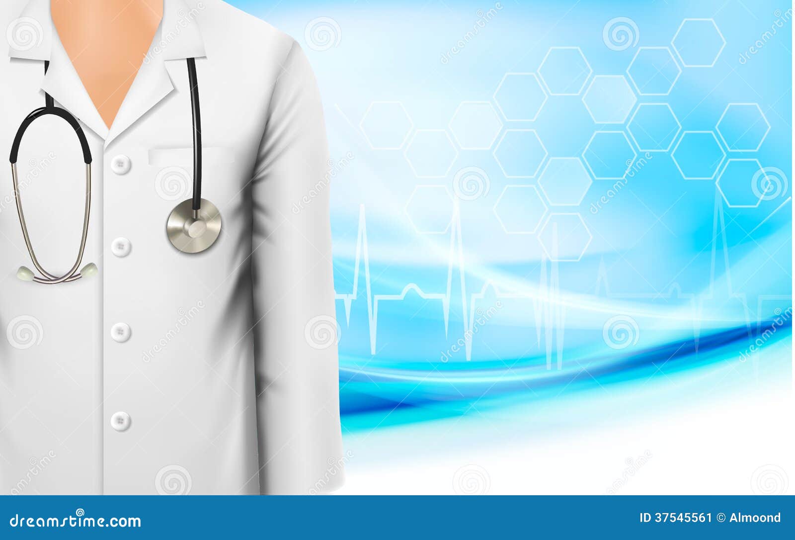 Medical Background with a Female Doctors Lab White Stock Vector ...