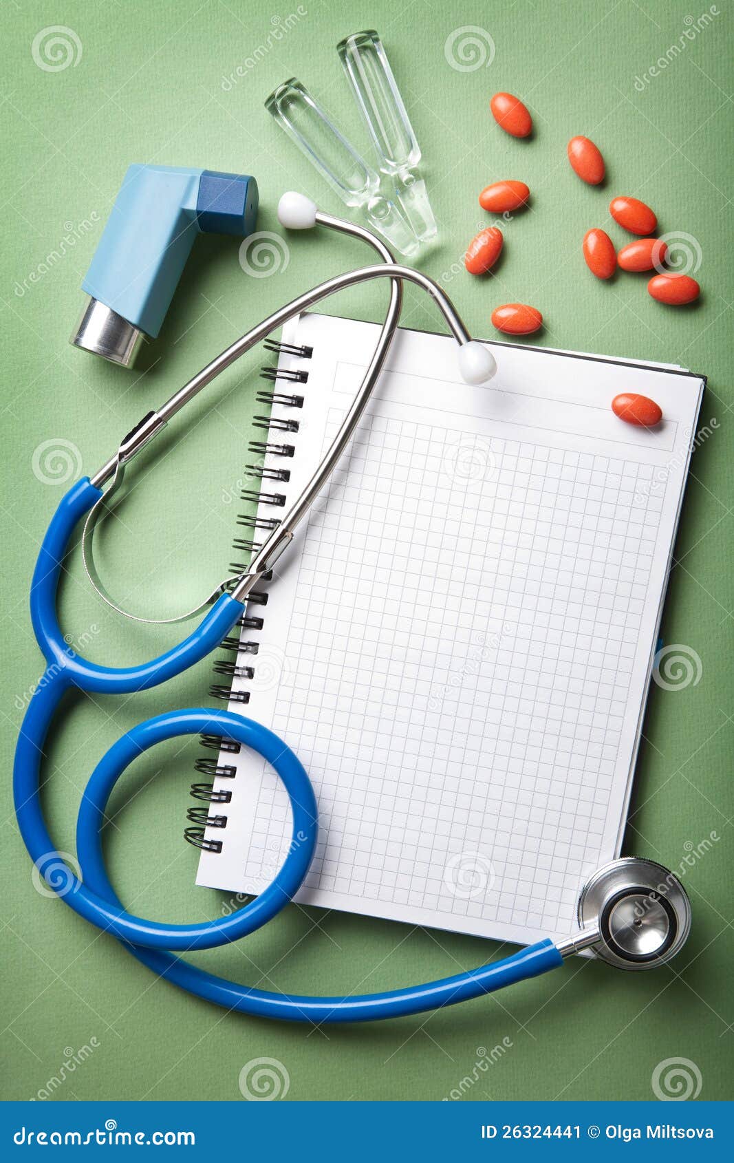 Medical Background with Notebook Stock Image - Image of disease ...
