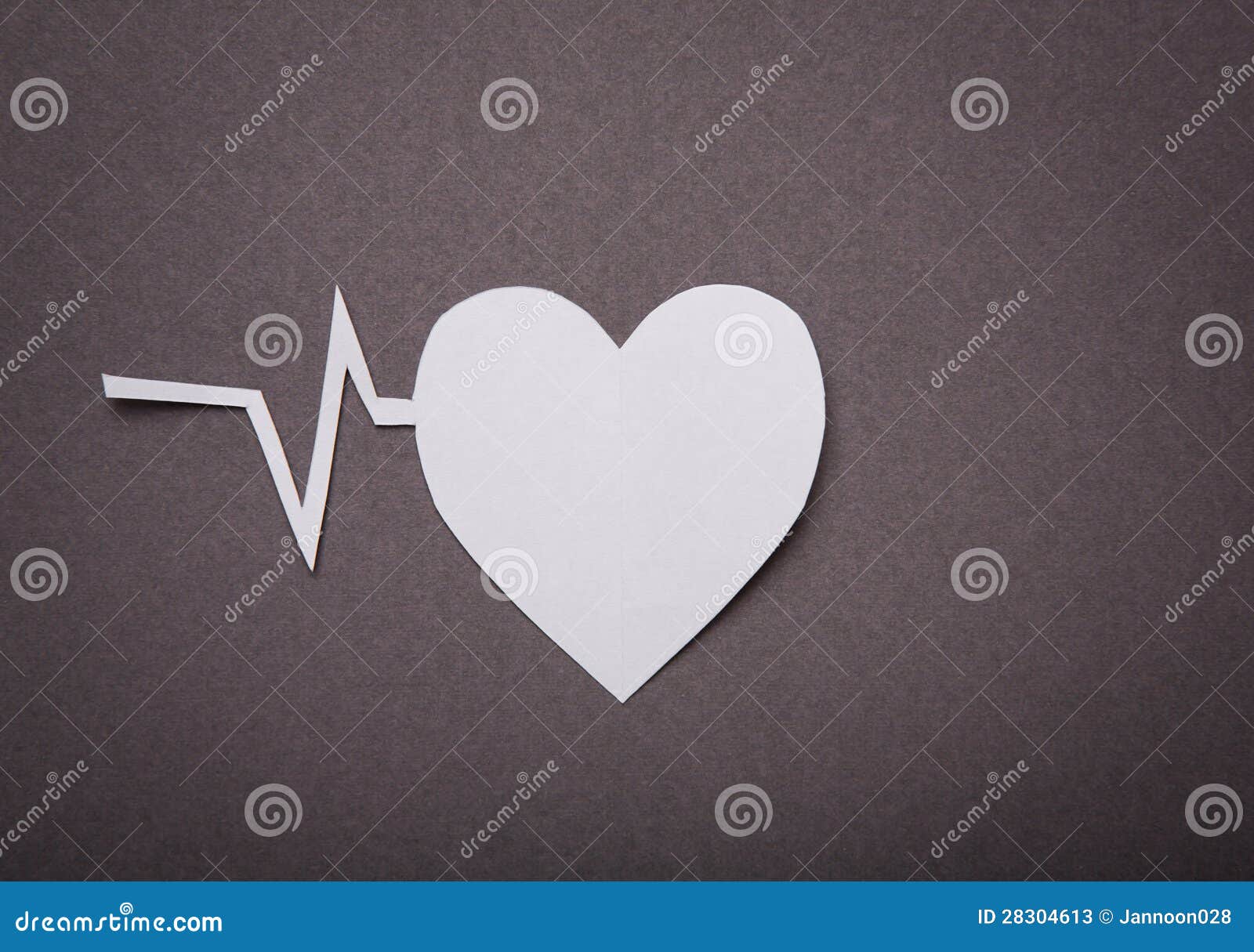 Medical Background, Paper Cut of Heart and Pulse Graph Stock Image ...