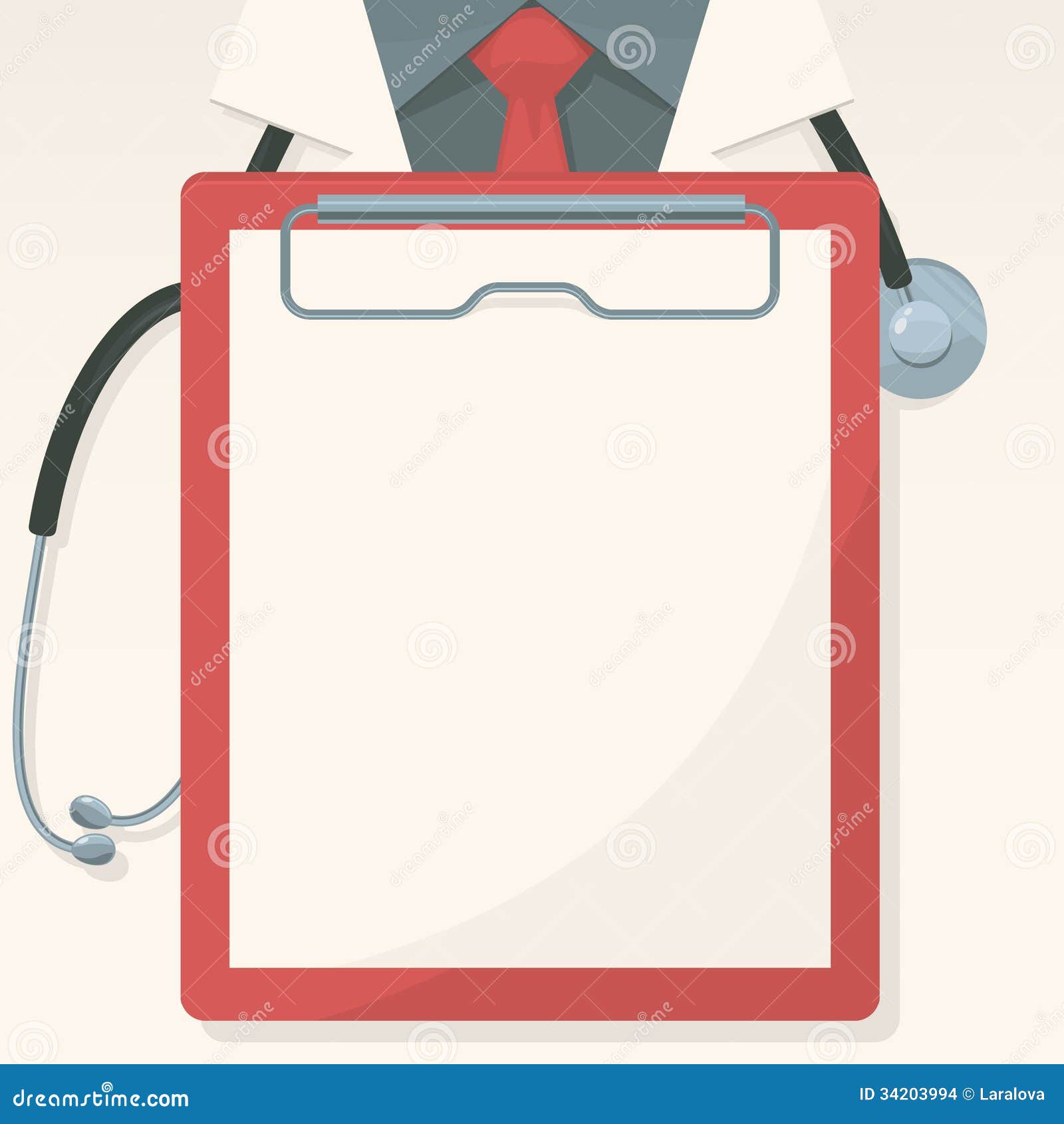 Medical Background with Record Board and Stethoscope Stock Vector ...