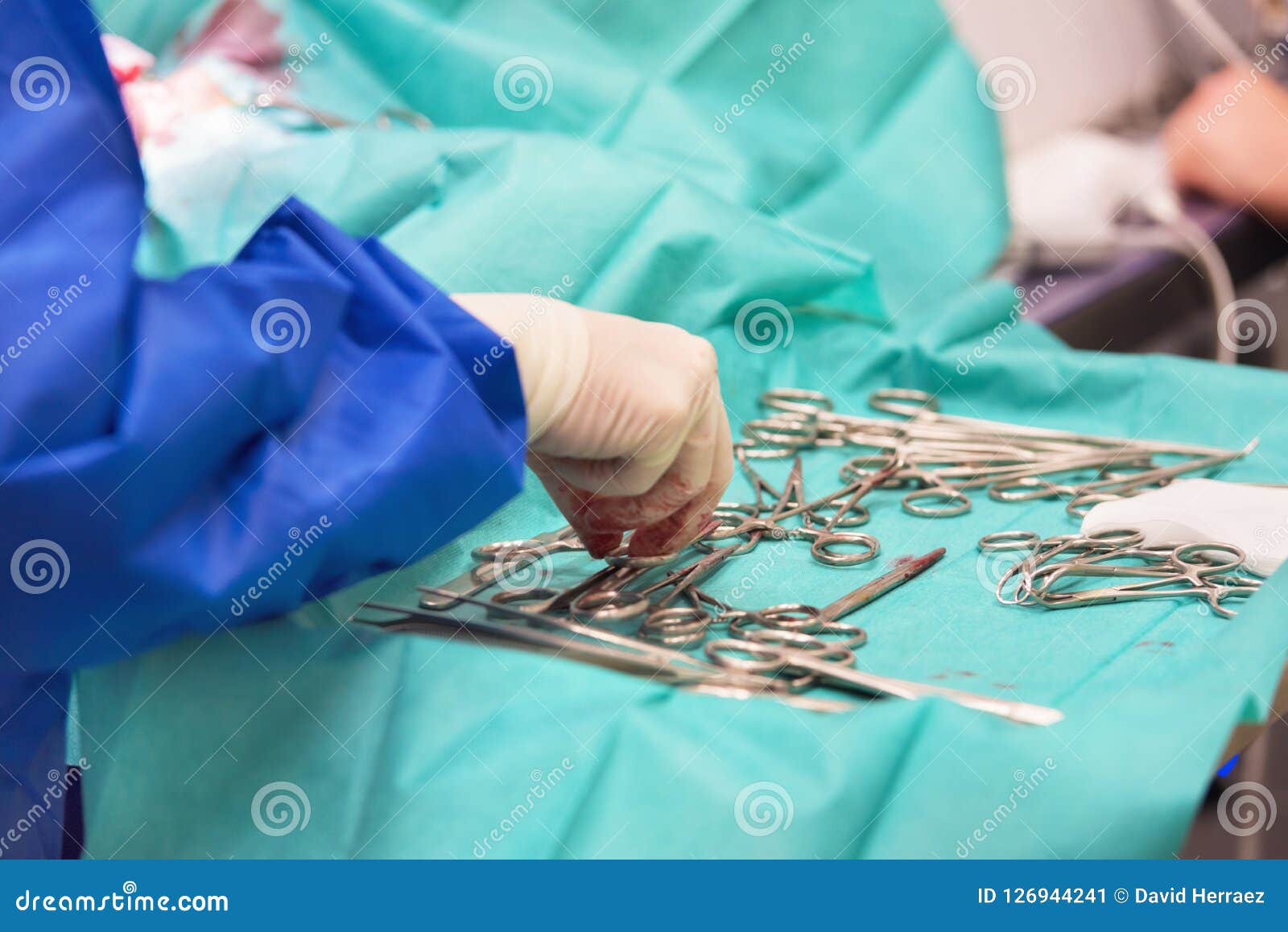 Medical Background. Surgery Instruments in Operating Room Stock Image ...