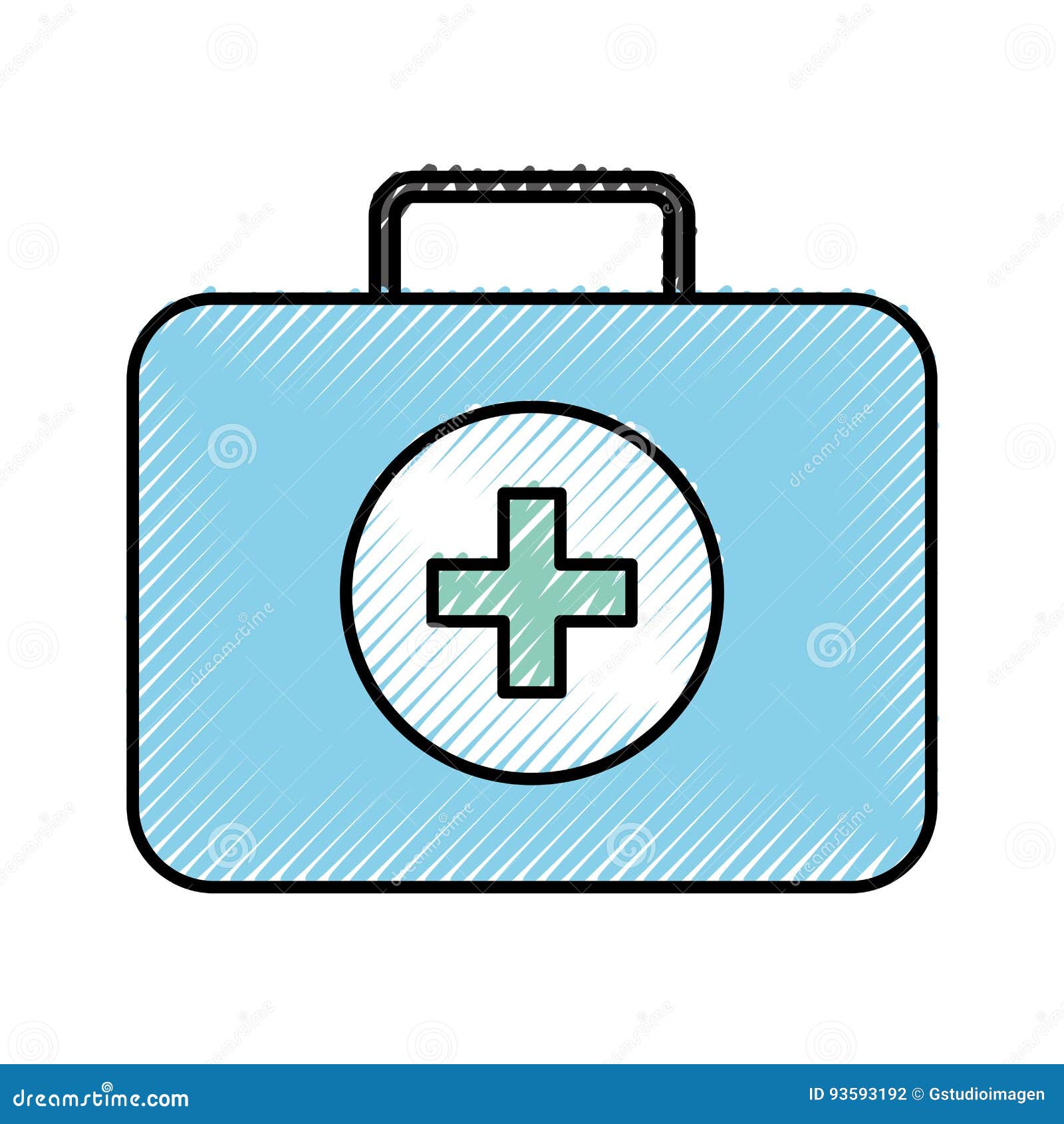 Medical bag cartoon stock vector. Illustration of icon - 93593192