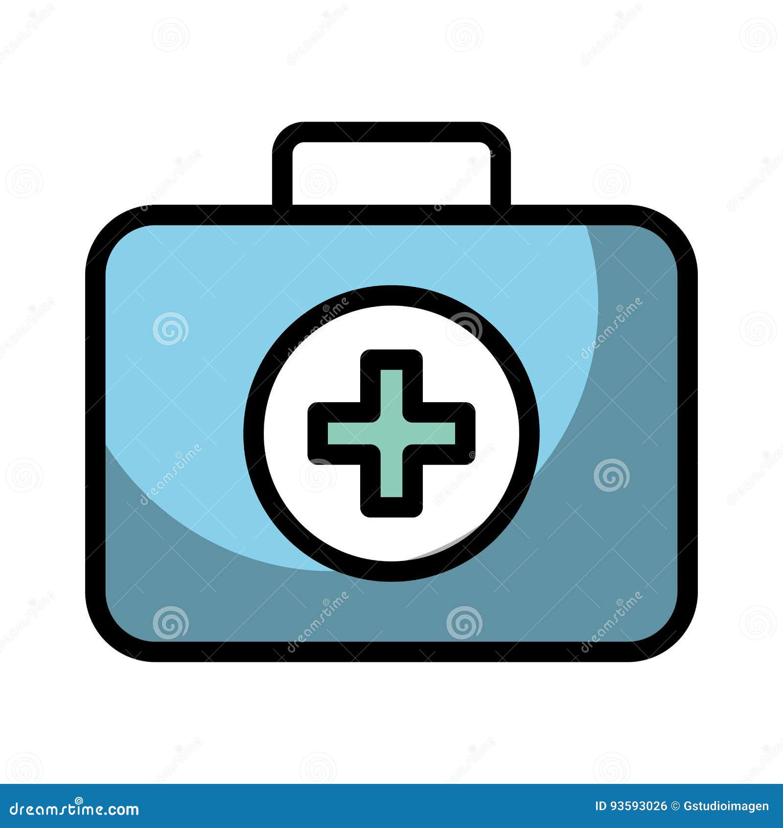 Medical bag cartoon stock vector. Illustration of pharmacy - 93593026