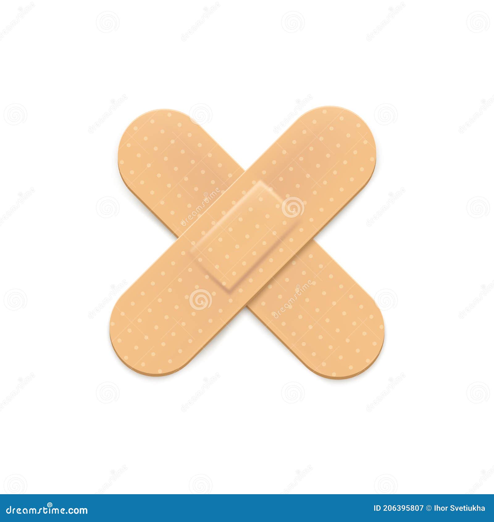 Medical Band. Realistic Illustration of Plaster Bandage Stock Vector ...