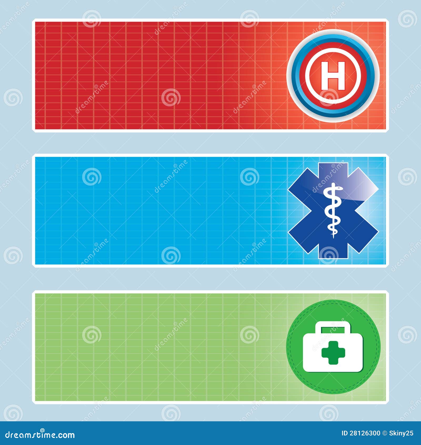 Medical banner set. stock vector. Illustration of editable - 28126300