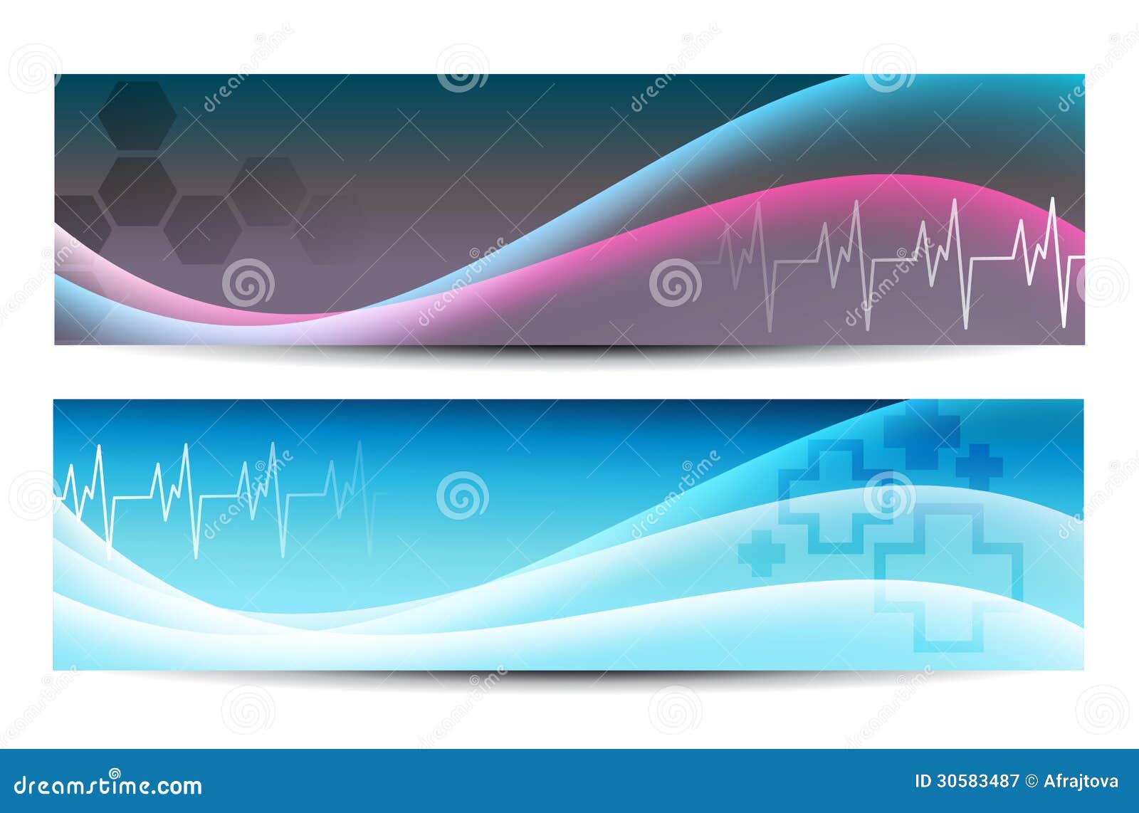 Medical banners stock vector. Illustration of chromosome - 30583487