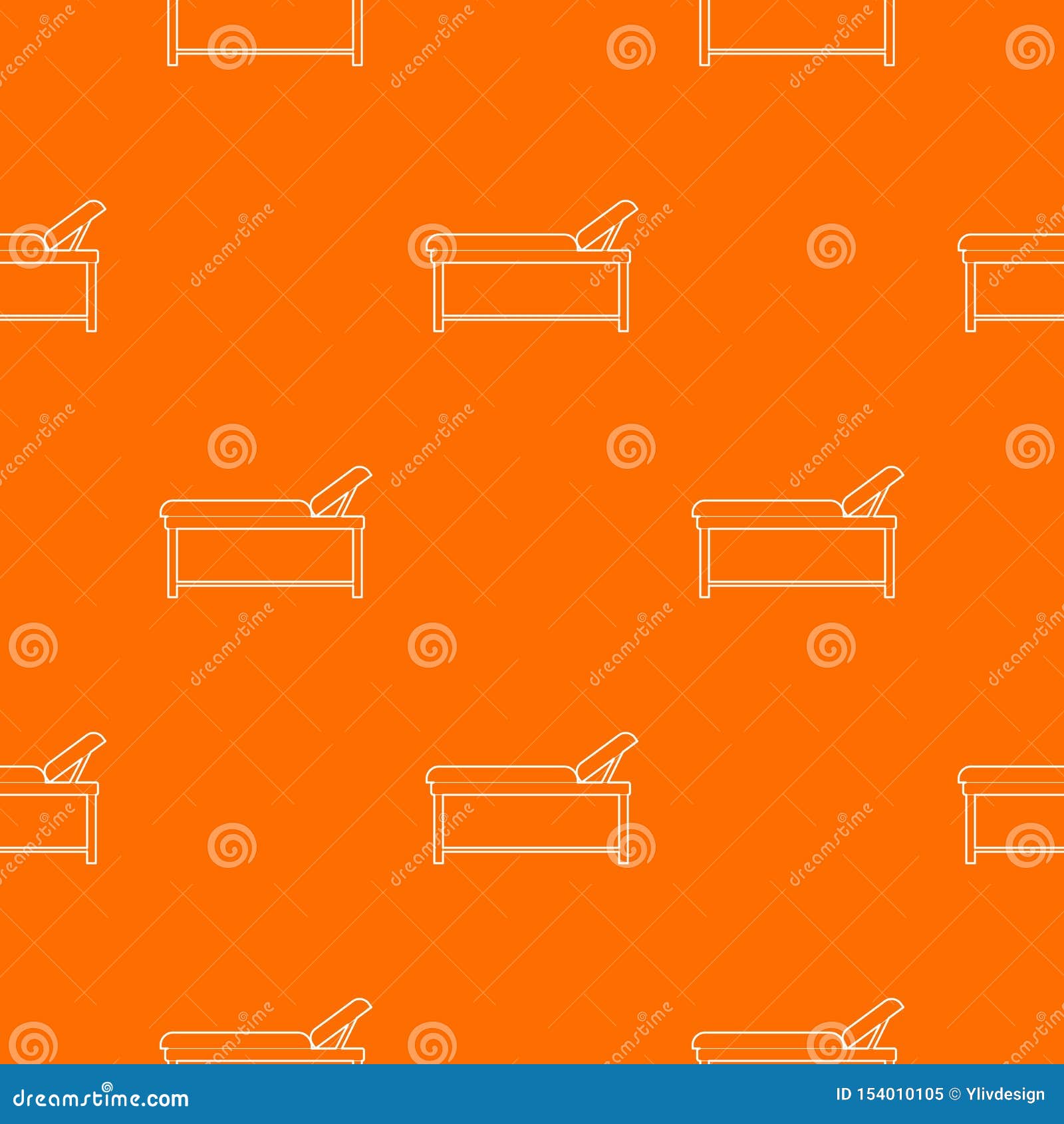 Medical Bed Pattern Vector Orange Stock Vector - Illustration of help ...