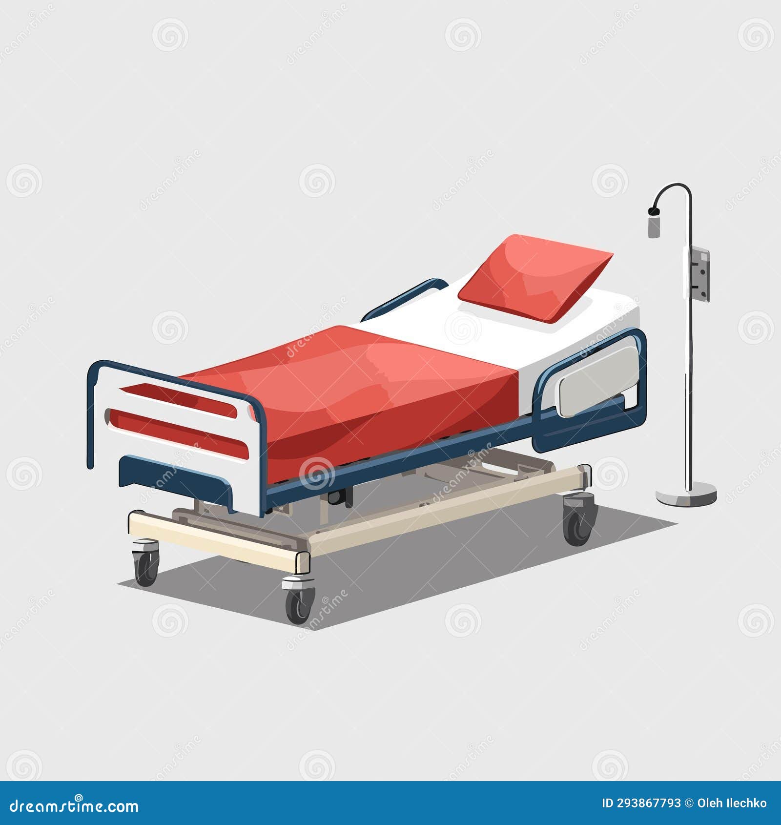 Medical Bed Vector Flat Minimalistic Isolated Illustration Stock Vector ...