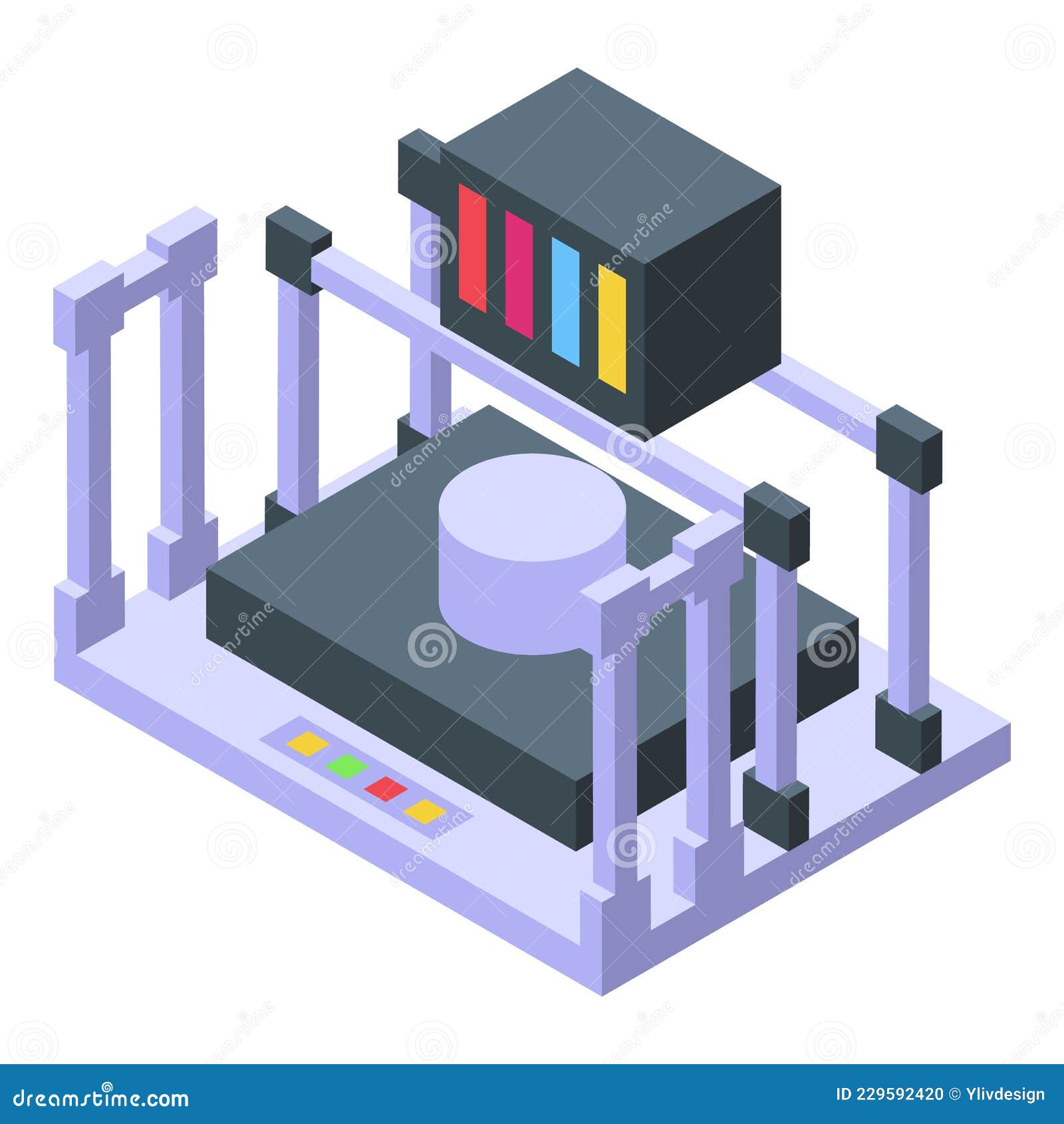 Medical Bioprinting Icon Isometric Vector. Engineering Printer Stock ...