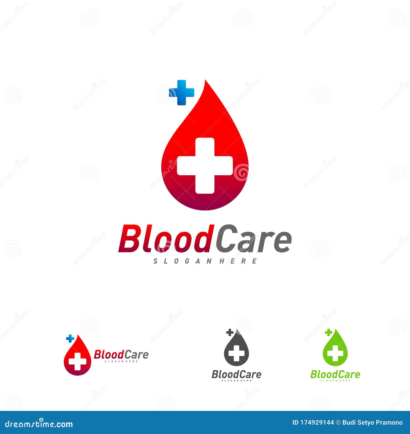 Medical Blood Logo Template Vector, Droplet Blood with Plus Logo Design ...