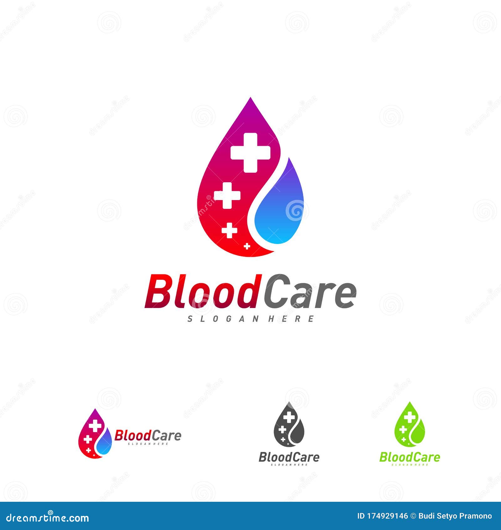 Medical Blood Logo Template Vector, Droplet Blood with Plus Logo Design ...