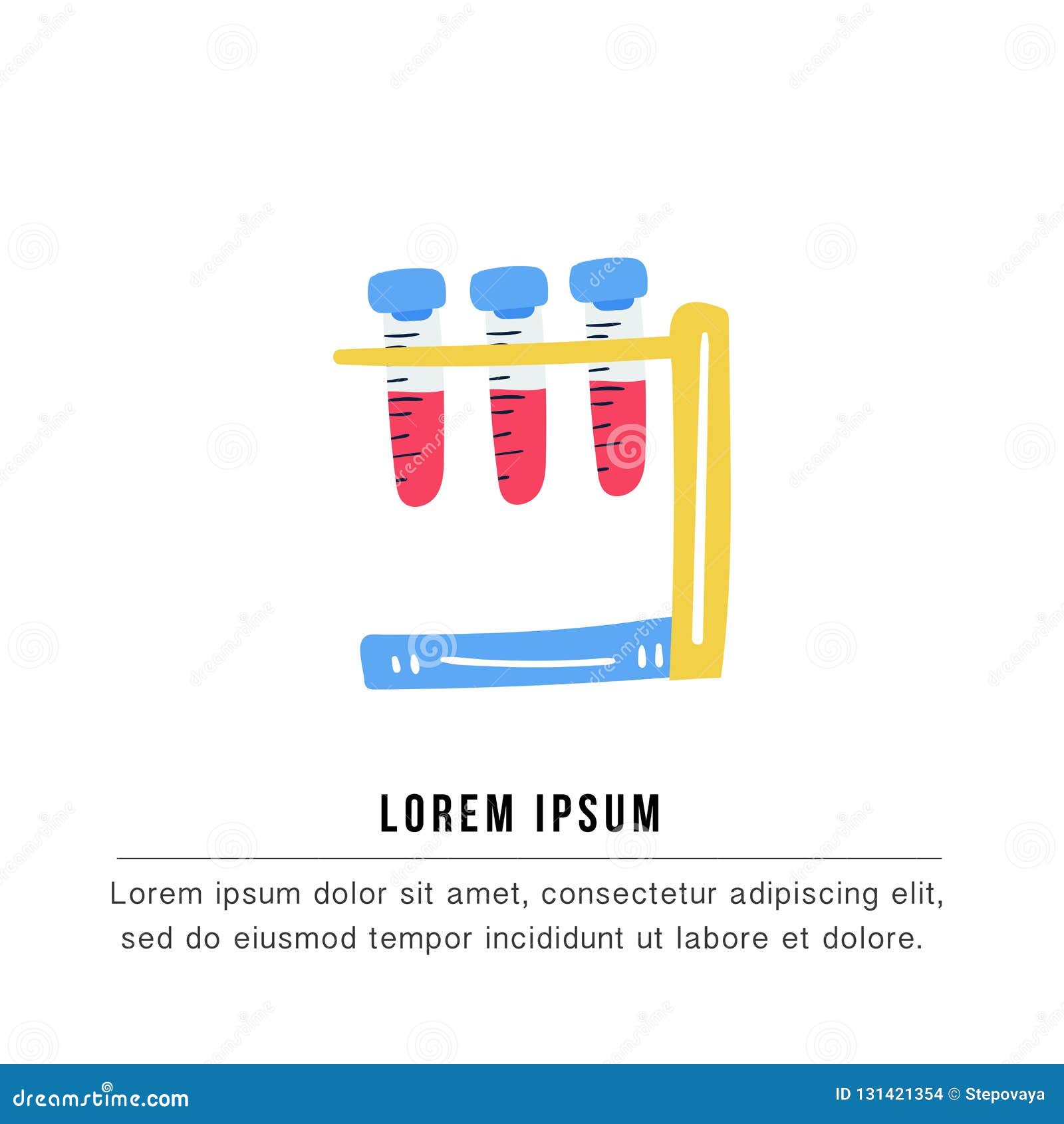 Medical Blood Tubes. Hand Drawn Vector Illustration Stock Illustration ...