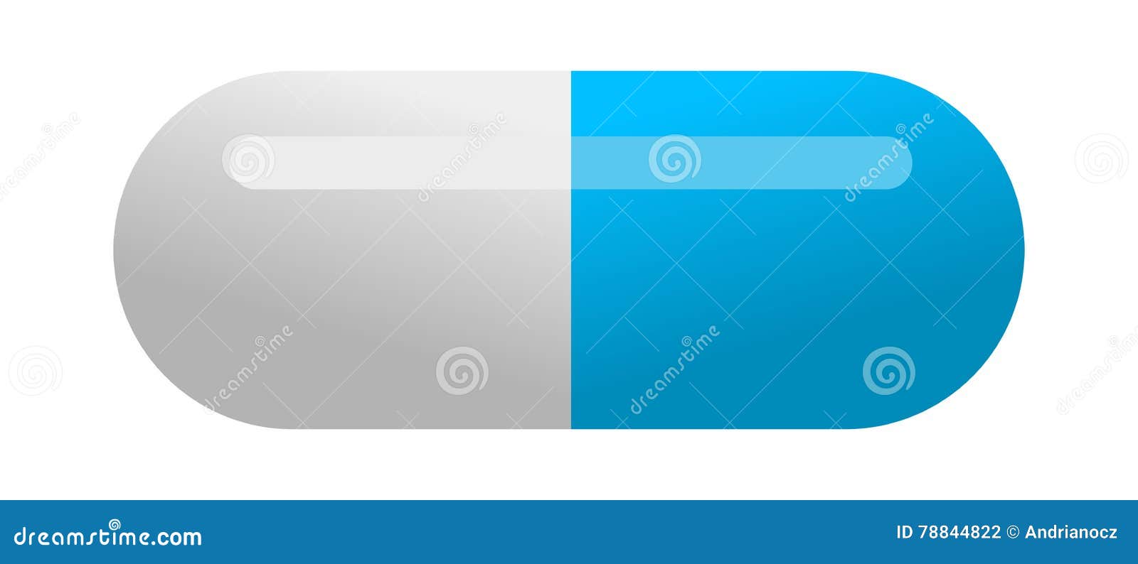Medical Blue Capsule Pill Isolated on White Background Stock ...